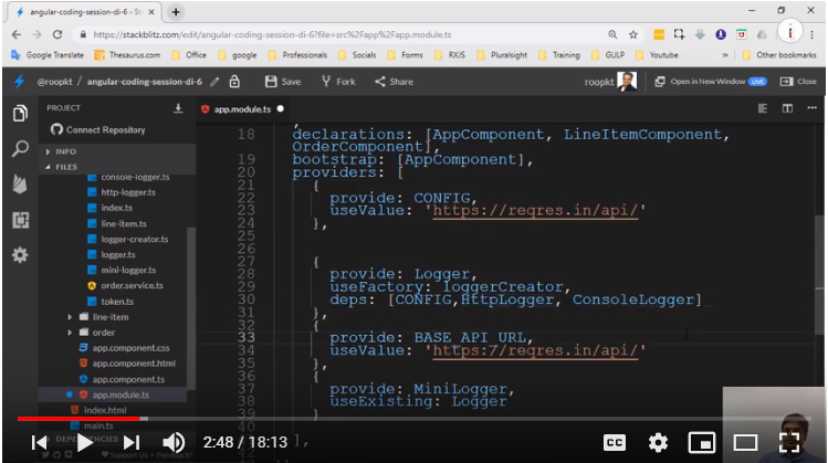 Configure Logger Angular Dependency Injection Project Coding Rupesh Tiwari Founder Of