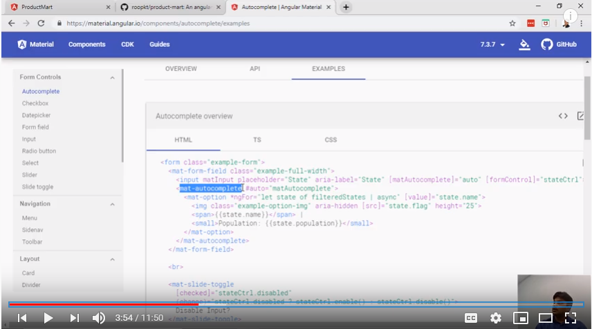 Introduction to angular material - Demo - Rupesh Tiwari - Founder of Fullstack Master
