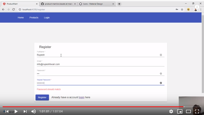 Adding Registration and Logout feature in angular app - Demo - Rupesh Tiwari - Founder of ...