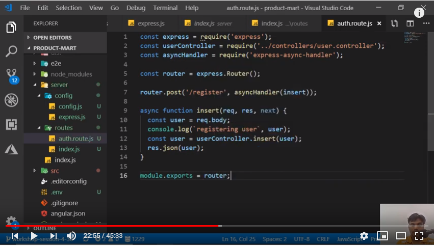 Creating Endpoint For Authentication in Express - Demo - Rupesh Tiwari - Founder of Fullstack Master